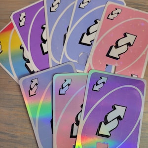 Holographic Uno Reverse Debit Card Skins - Etsy
