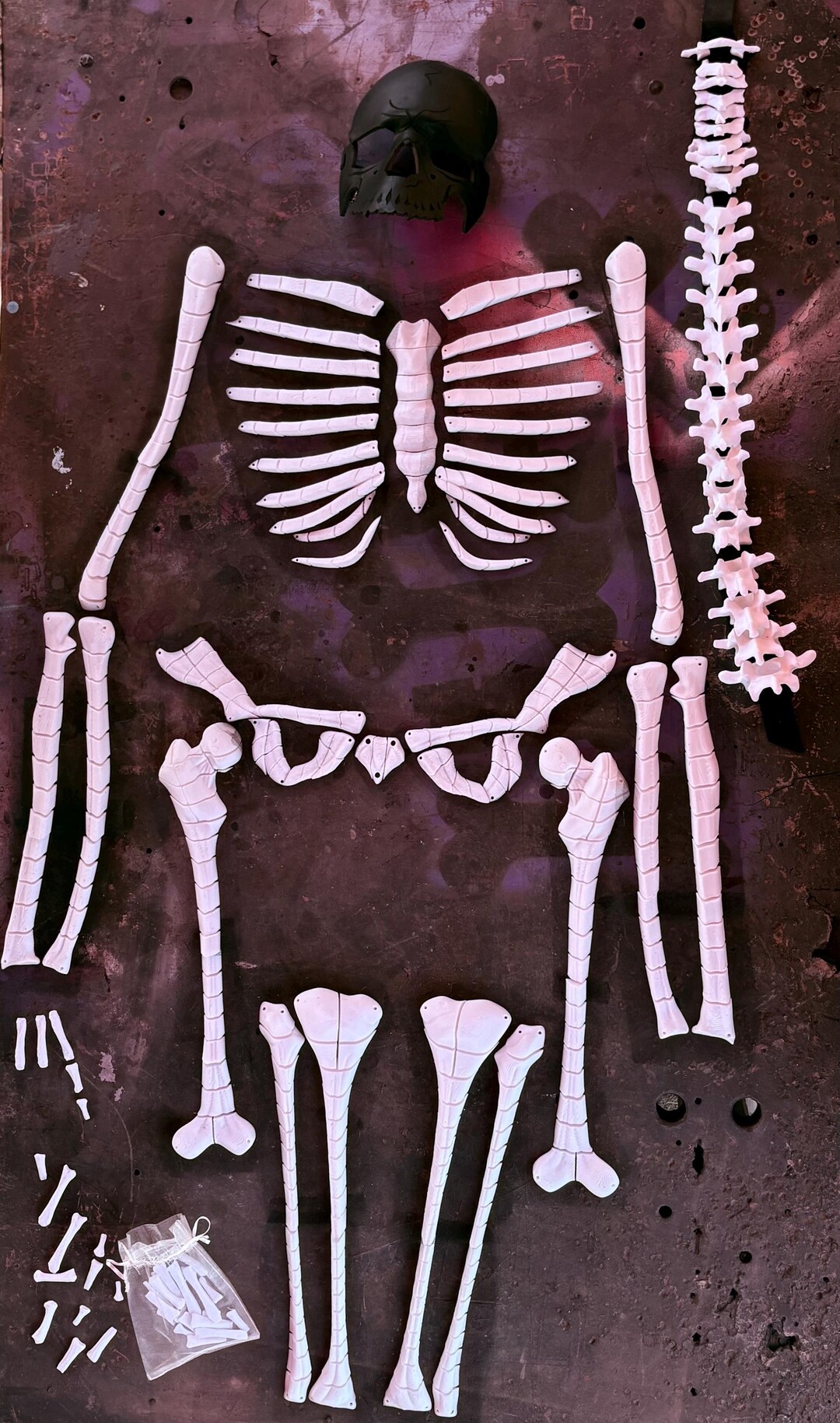 3D Printed Articulated Skeleton Costume Pieces, Halloween Grim Reaper ...