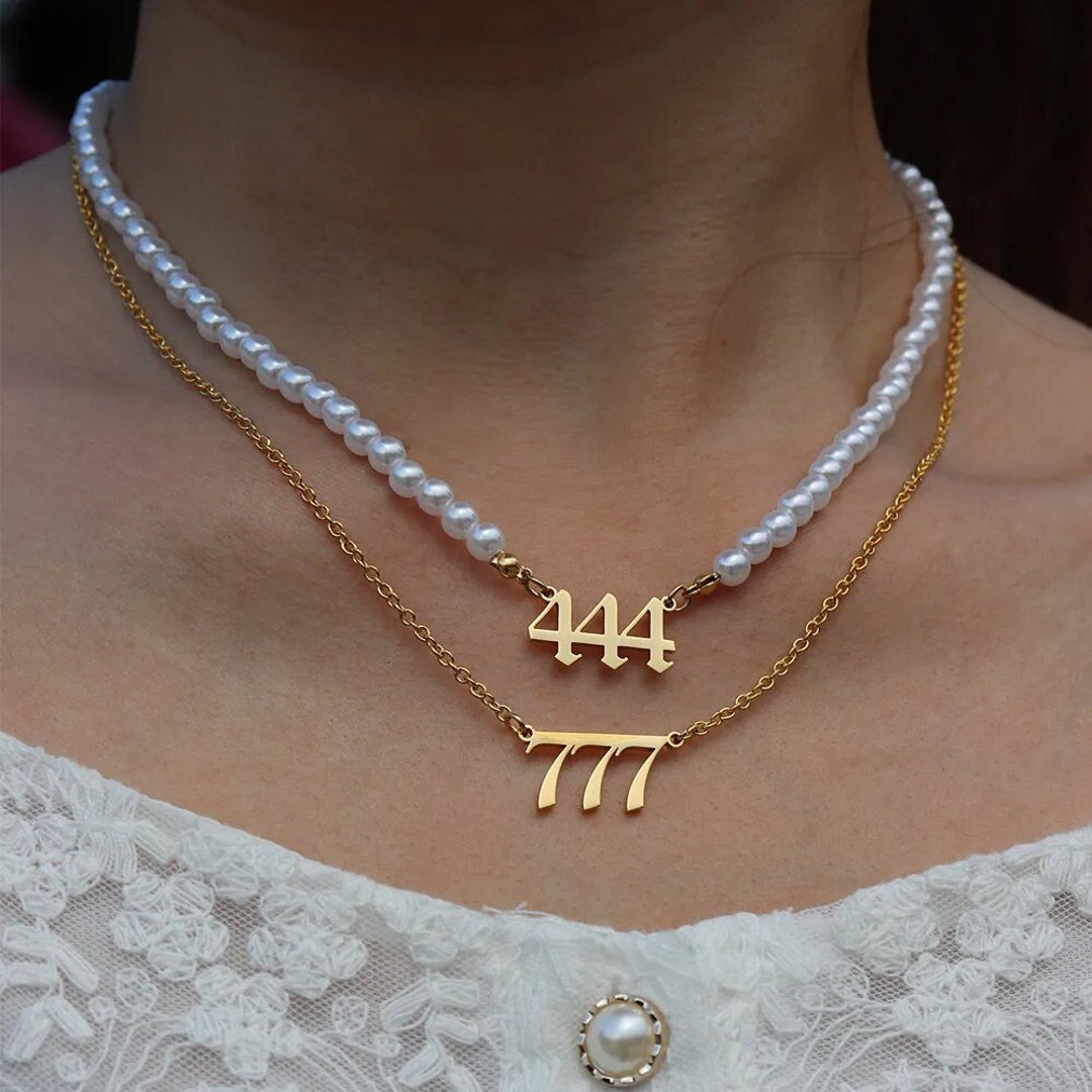 Lucky Number 444 111 777 999 Necklace Silver Angel Number Necklace ...