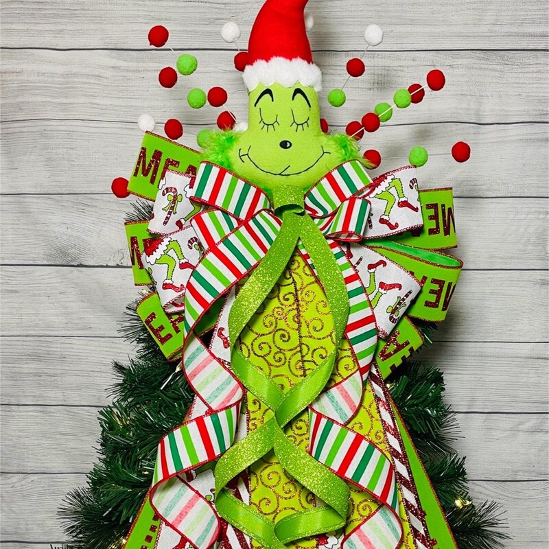 Grinch Tree Toppers - Etsy