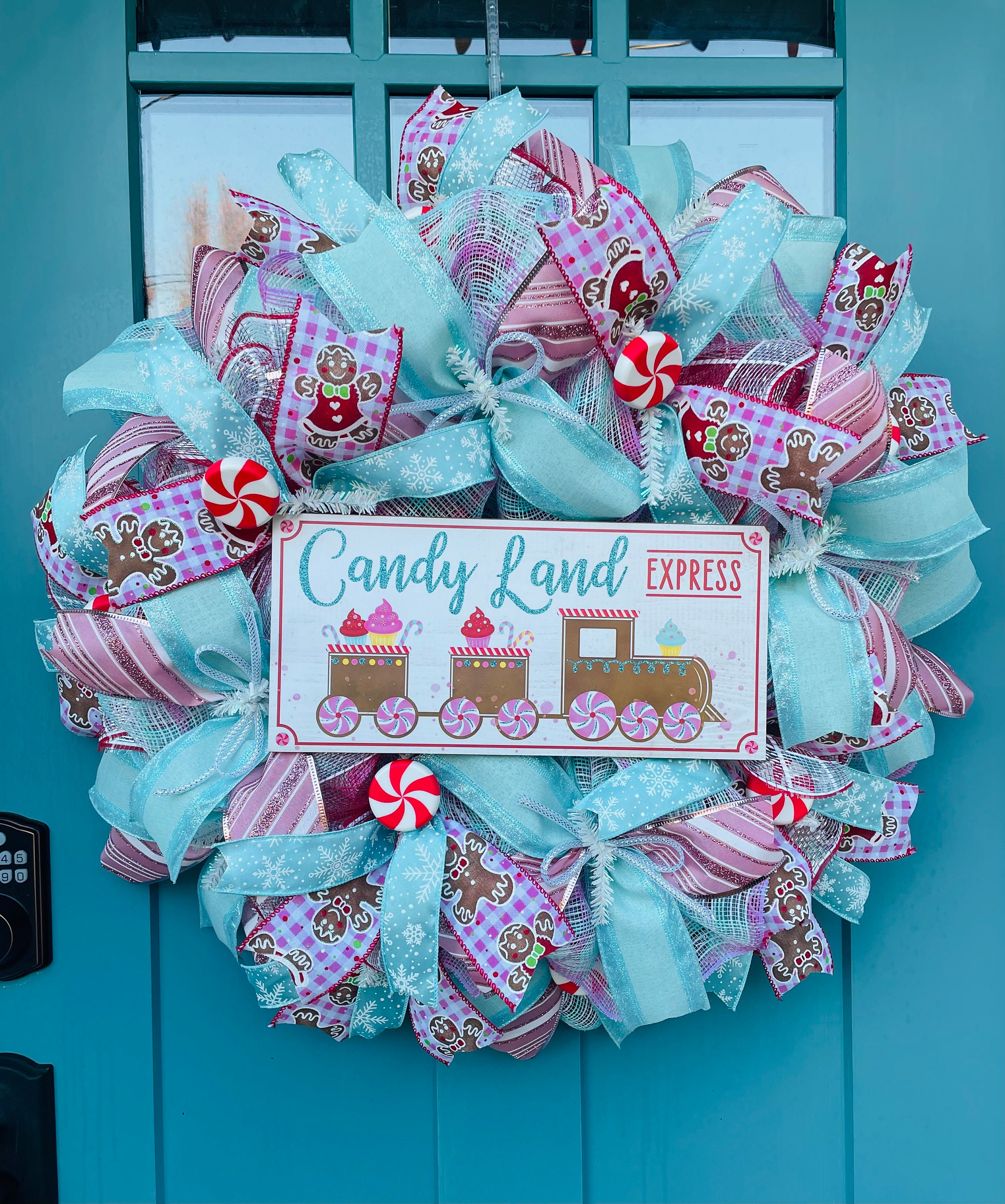 Candy Land Express Train Wreath Gingerbread Train - Etsy