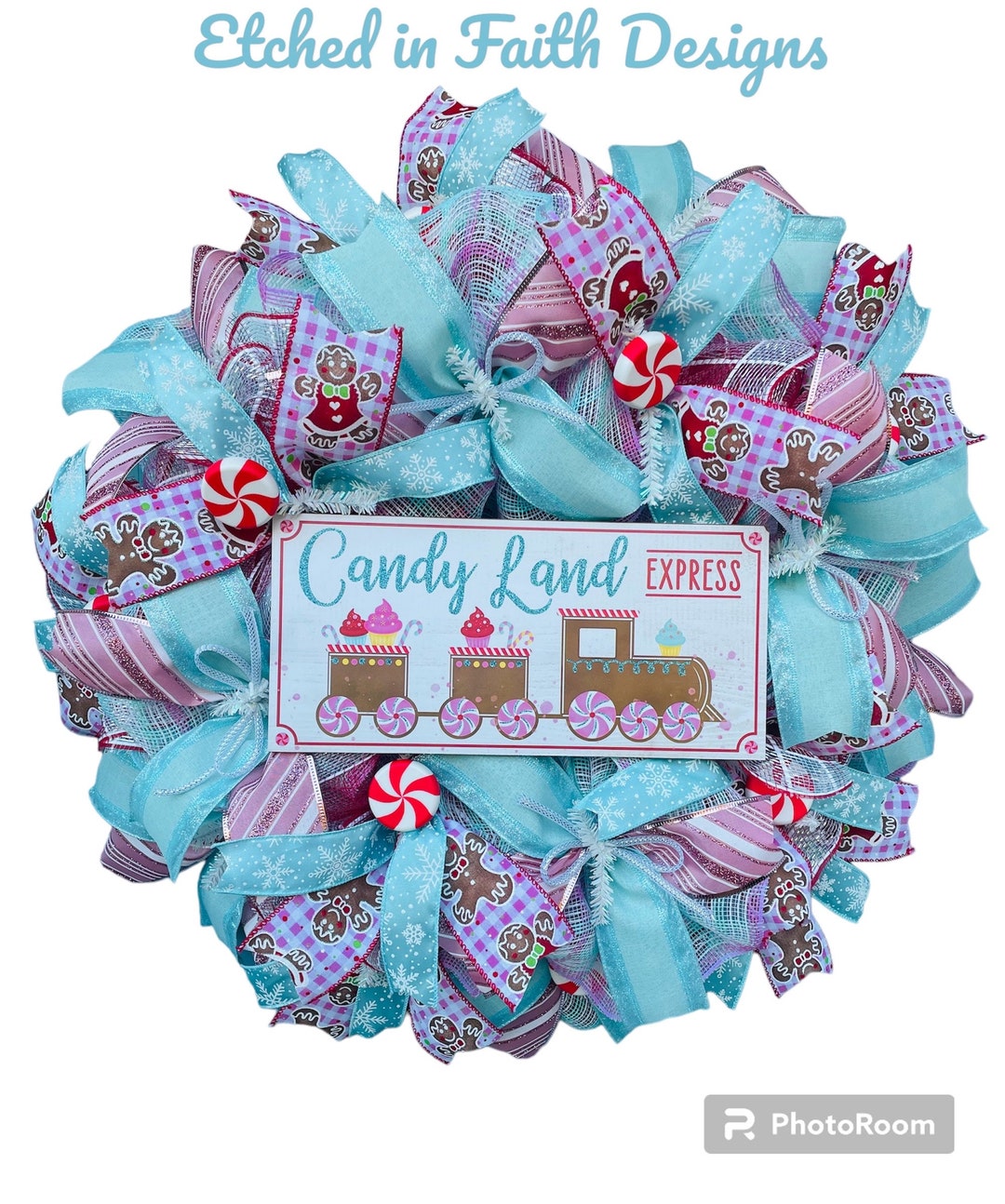 Candy Land Express Train Wreath Gingerbread Train - Etsy
