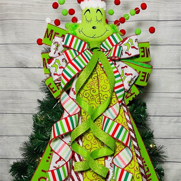 Grinch Tree Toppers - Etsy