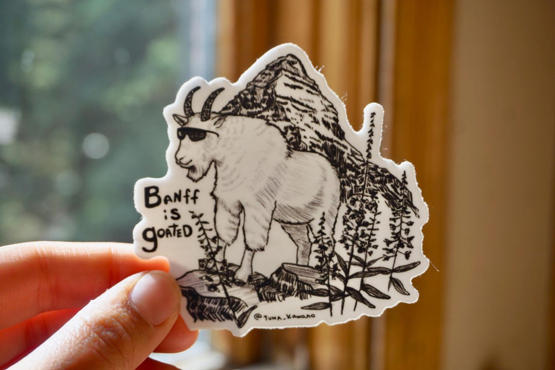 Banff is Goated Sticker | Vinyl Sticker | Punny Sticker | Banff ...