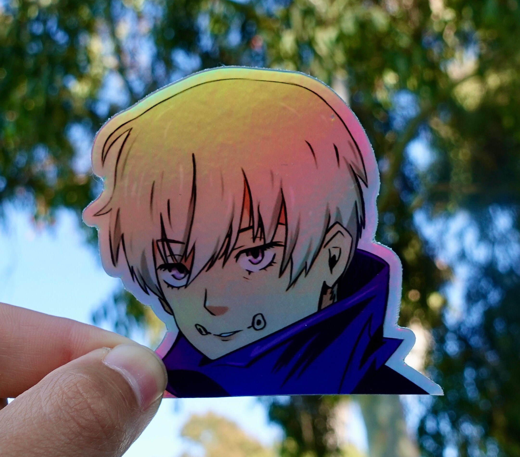 Takoyaki Voice Anime Peeker Sticker - Etsy