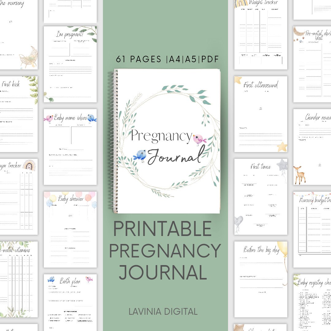 Pregnancy Planner Printable, Printable Pregnancy Journal, Printable ...