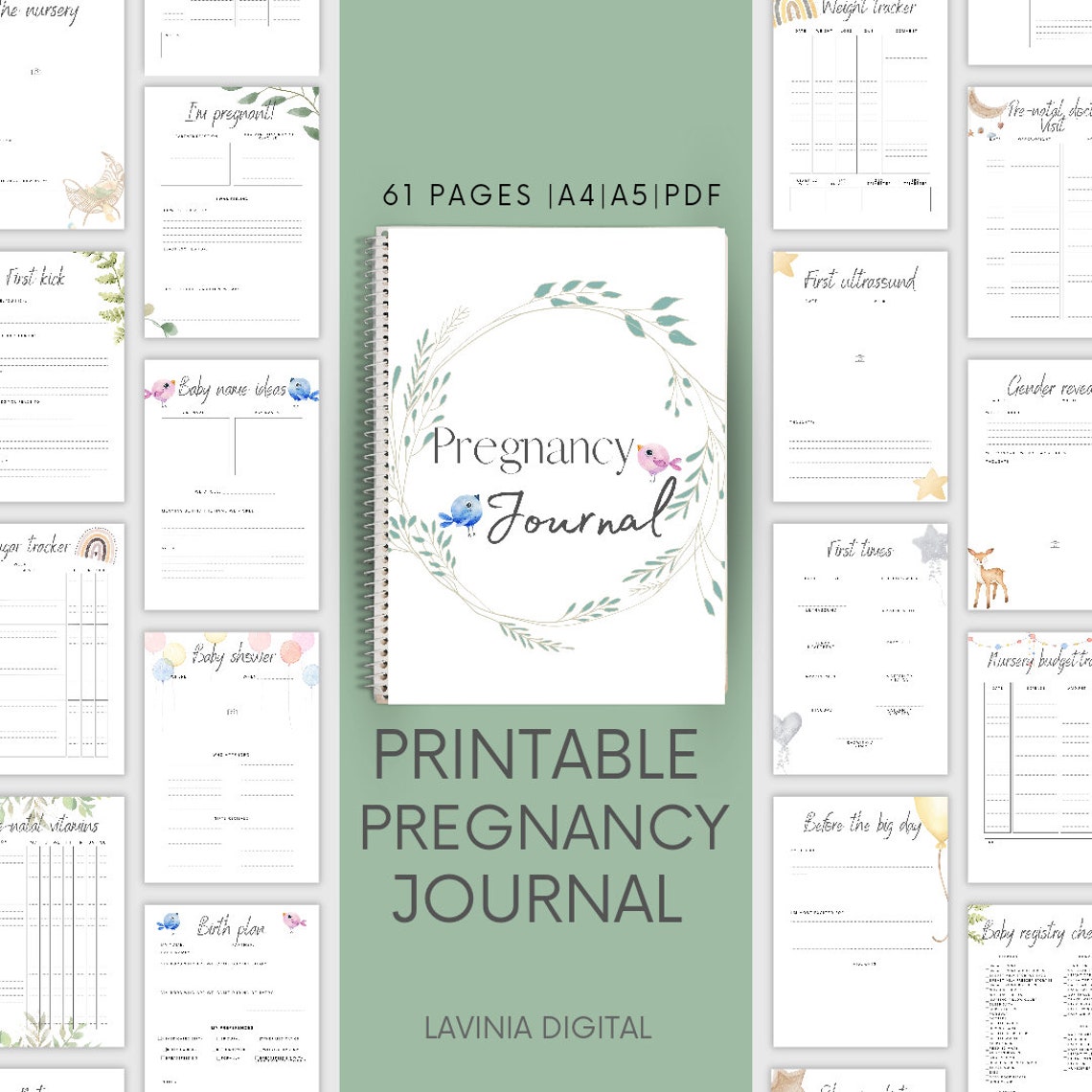 Pregnancy Planner Printable, Printable Pregnancy Journal, Printable ...