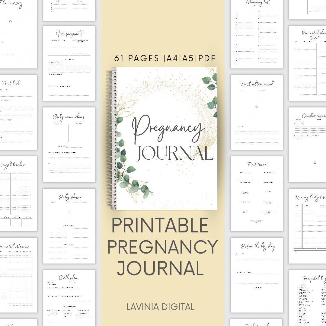 Pregnancy Planner Printable, Printable Pregnancy Journal, Pregnancy ...