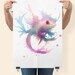 Axolotl Print Axolotl Art Axolotl Poster Paper - Etsy