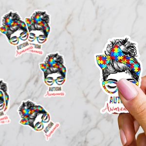 100autism Awareness Sticker Autism Sticker Water Bottle - Etsy
