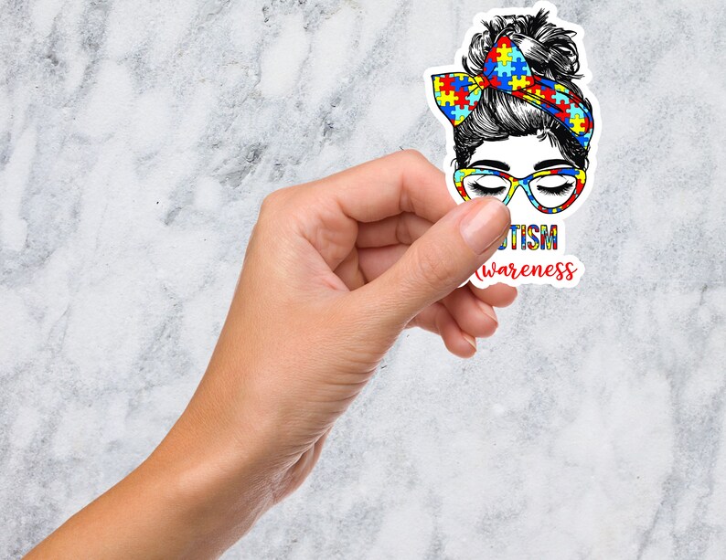 100autism Awareness Sticker Autism Sticker Water Bottle - Etsy