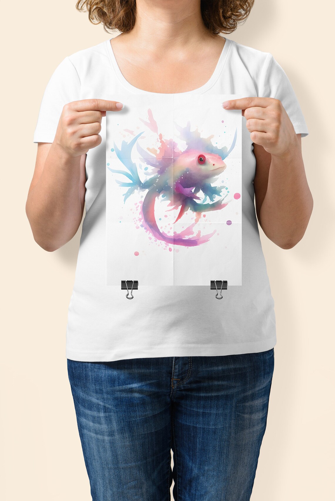 Axolotl Print Axolotl Art Axolotl Poster Paper - Etsy