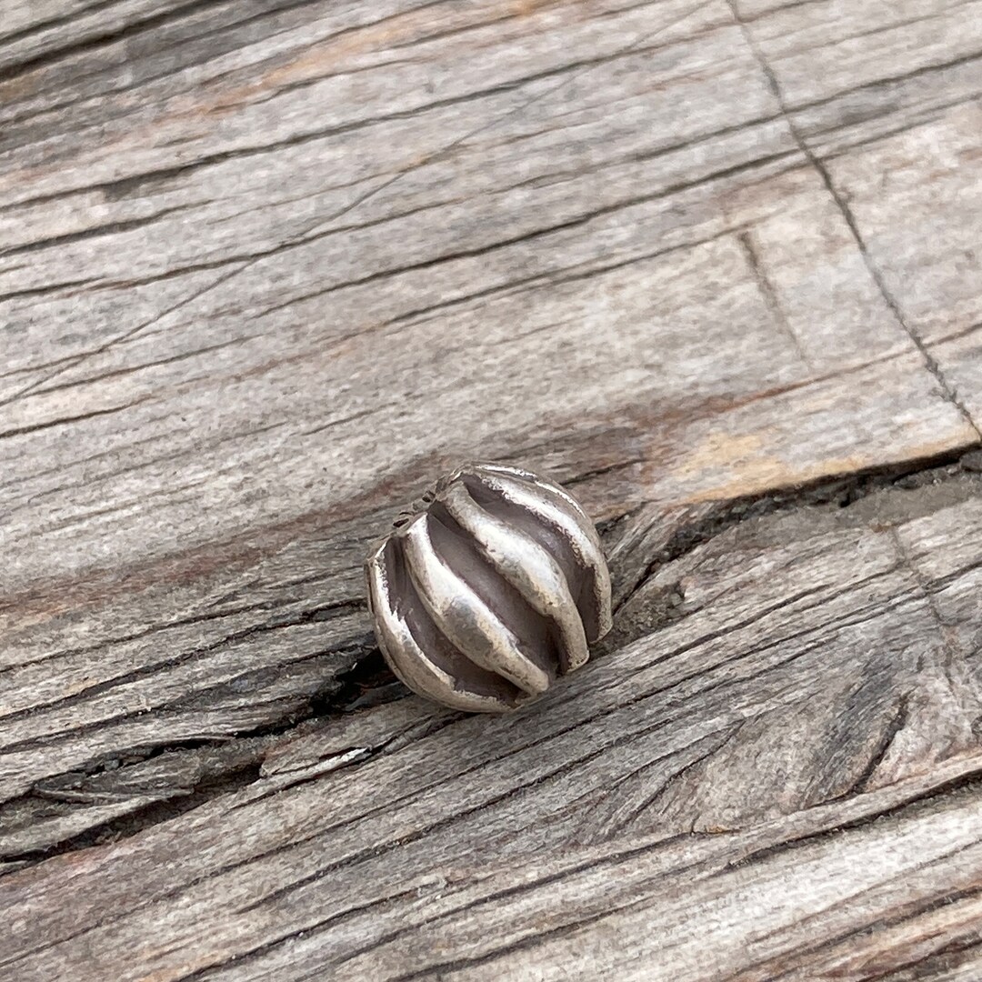 Etched Silver Small Spacer Bead Hill Tribe Style Jewelry Making ...