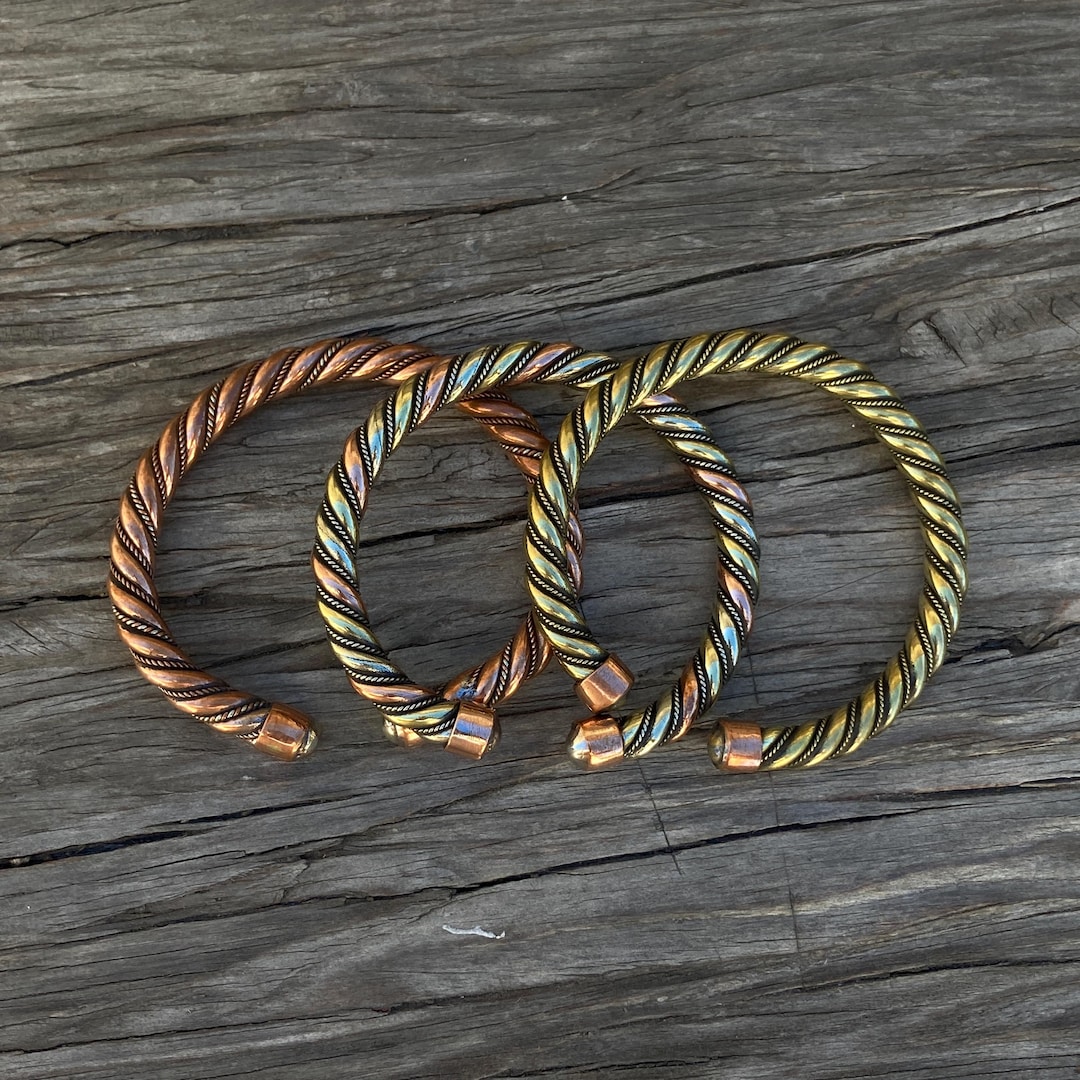 Twisted Metal Cuff Bracelet: Bohemian Jewelry - Etsy