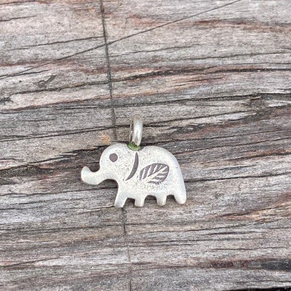 Small Elephant Charm - Etsy