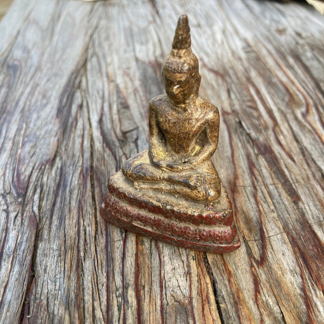 Temple Buddha Wooden Statue Protection Buddhist Amulet Home Decor - Etsy