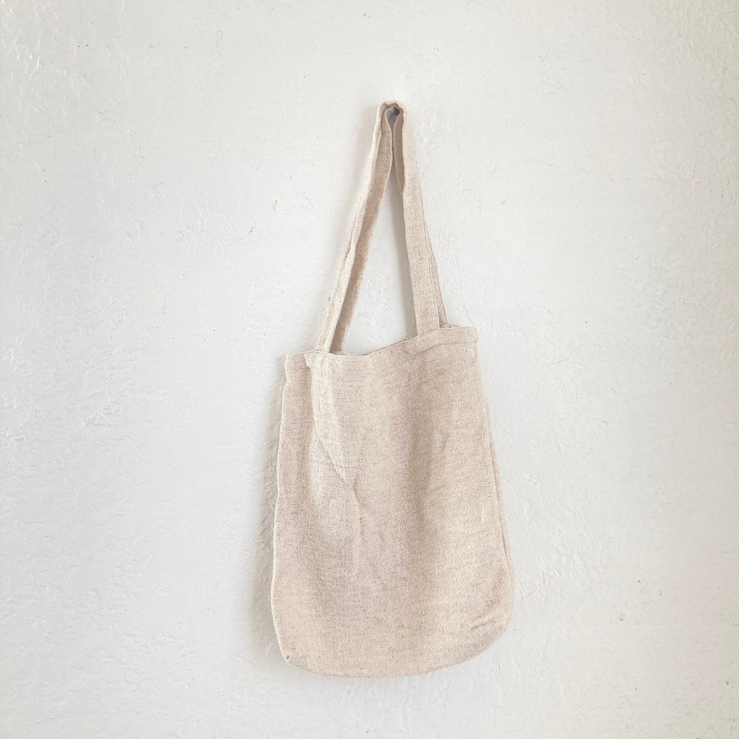 Simple Hemp Tote Bag Minimalist Style Accessories - Etsy