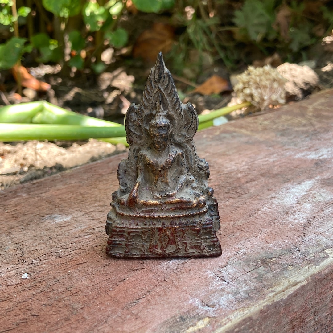 Temple Buddha Wood Figurine Protection Buddhist Amulet Home Decor - Etsy