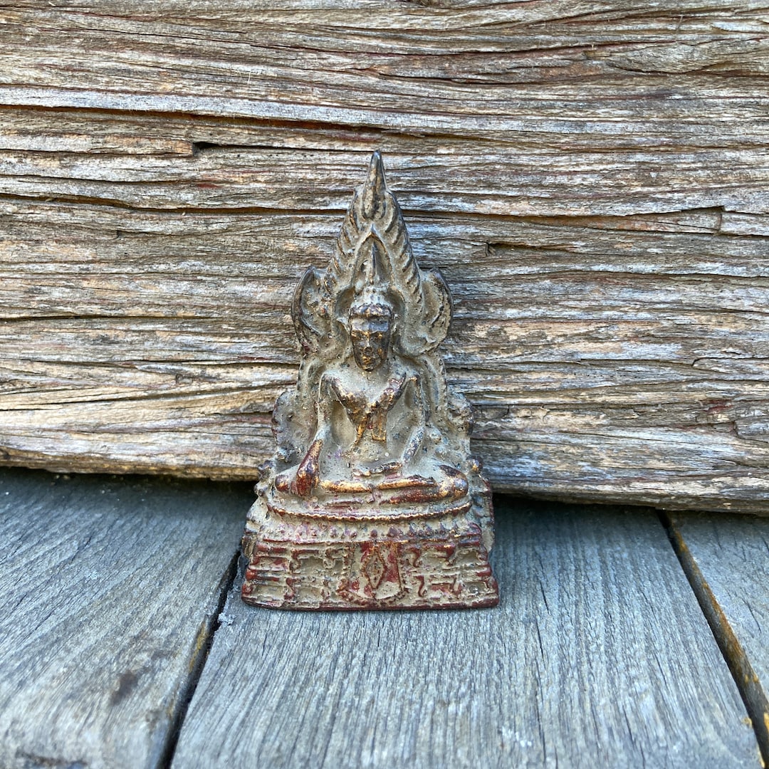 Temple Buddha Wood Statue Protection Buddhist Amulet Home Decor - Etsy