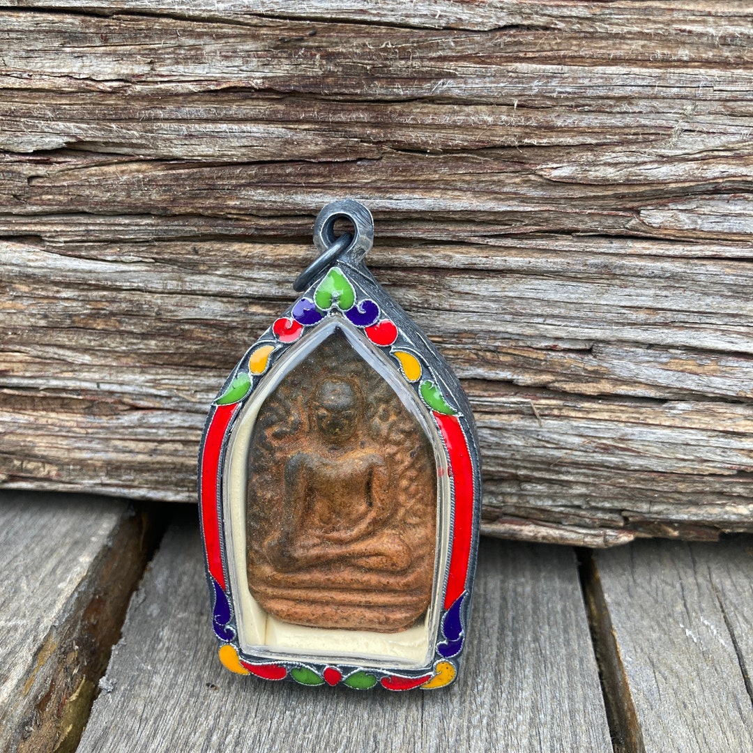 Buddha Amulet Pendant Temple Sitting Buddhist Protection Jewelry - Etsy