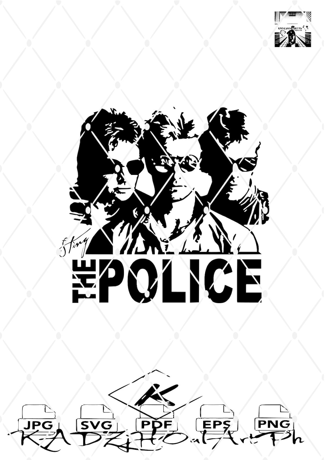 The Police Band SVG, EPS, Clipart, Sting SVG, Vintage Music Band Svg - Etsy