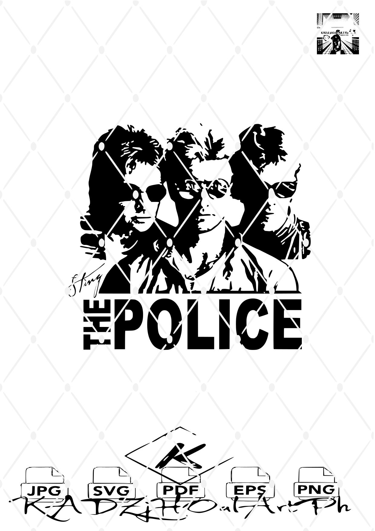 The Police Band SVG, EPS, Clipart, Sting SVG, Vintage Music Band Svg - Etsy