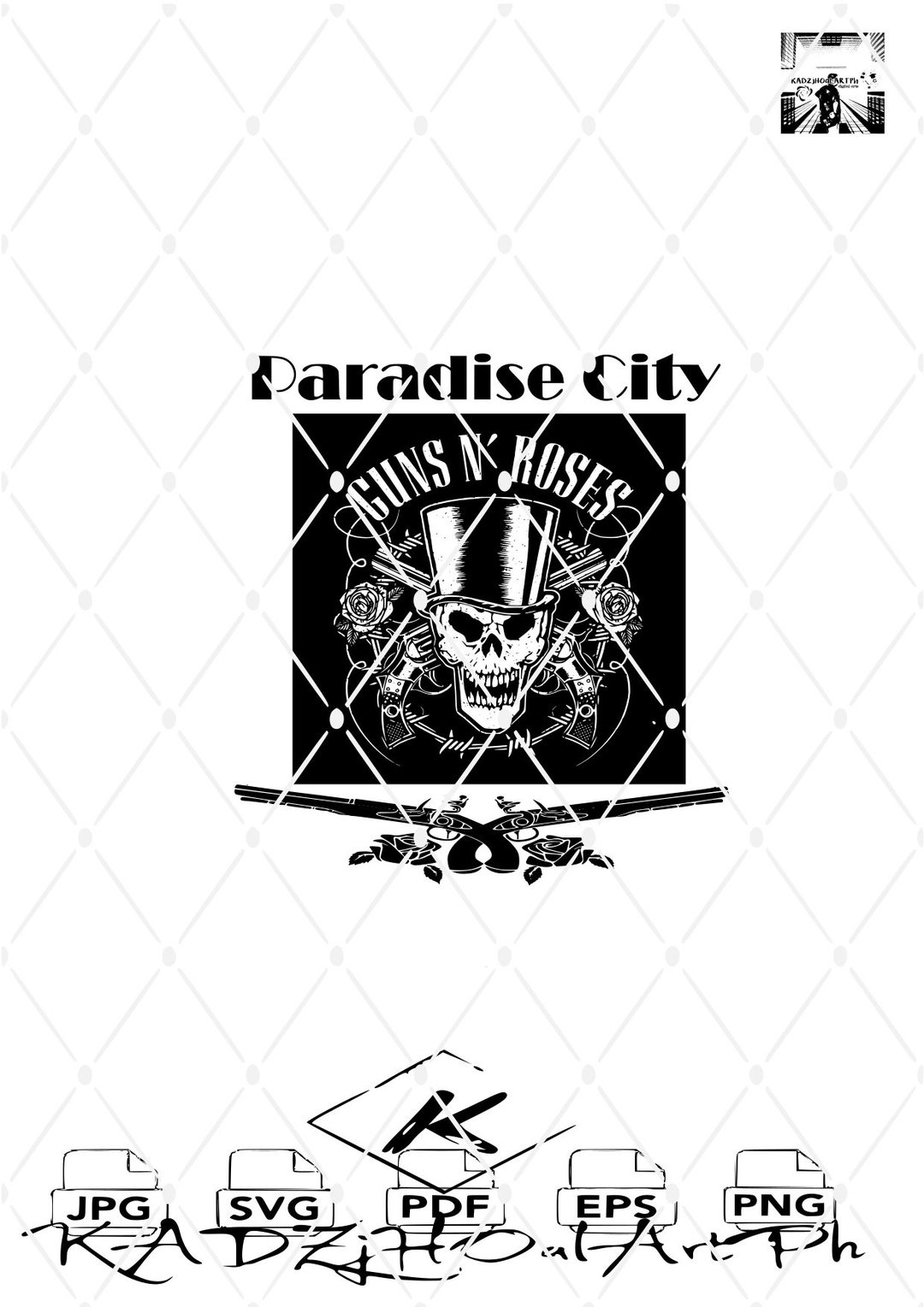 Guns N Roses SVG, EPS, Clipart, Axel Rose SVG, Slash Svg, Rock Music ...