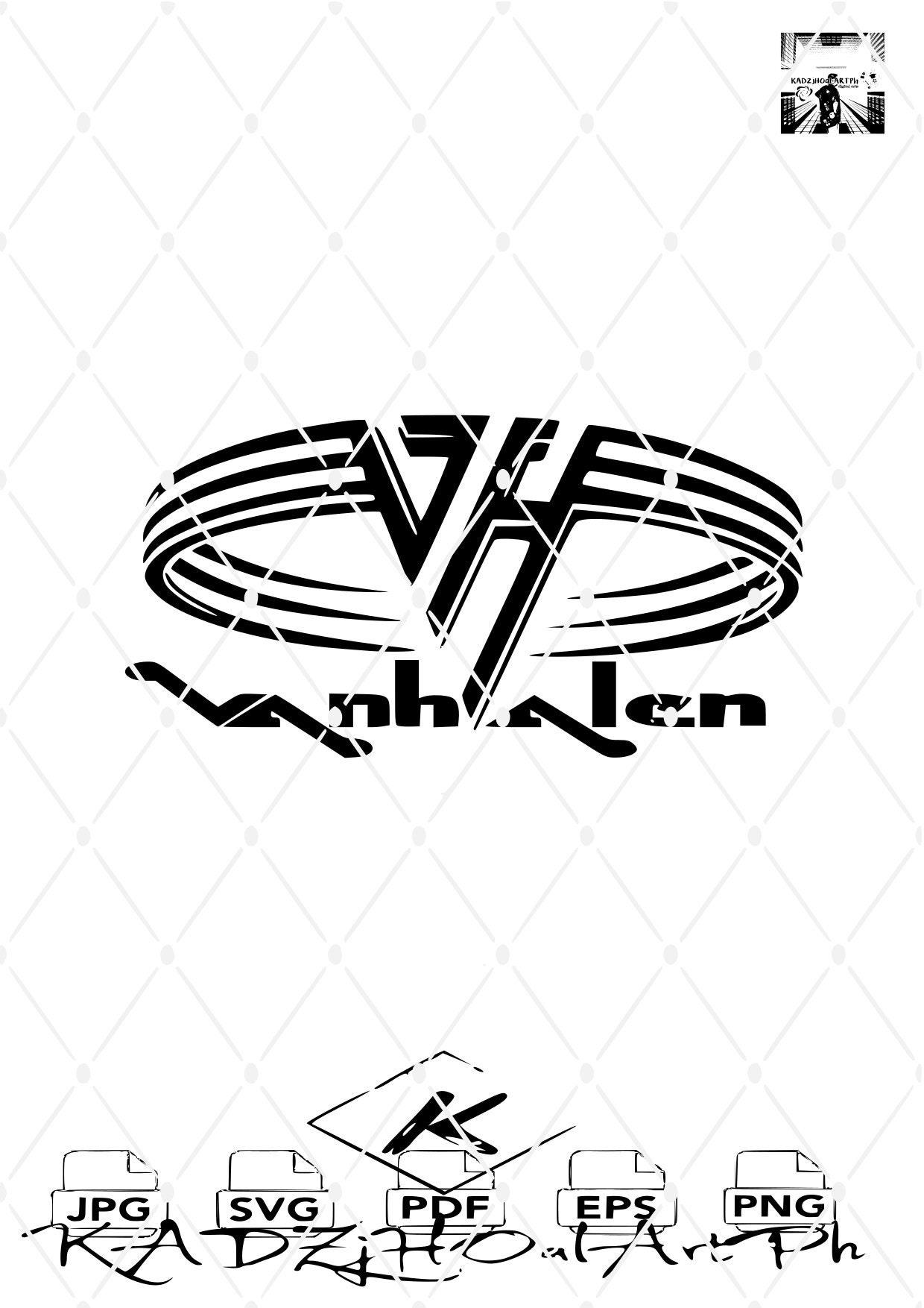 Van Halen Svgpng Files For Cricut Rock Bands Etsy