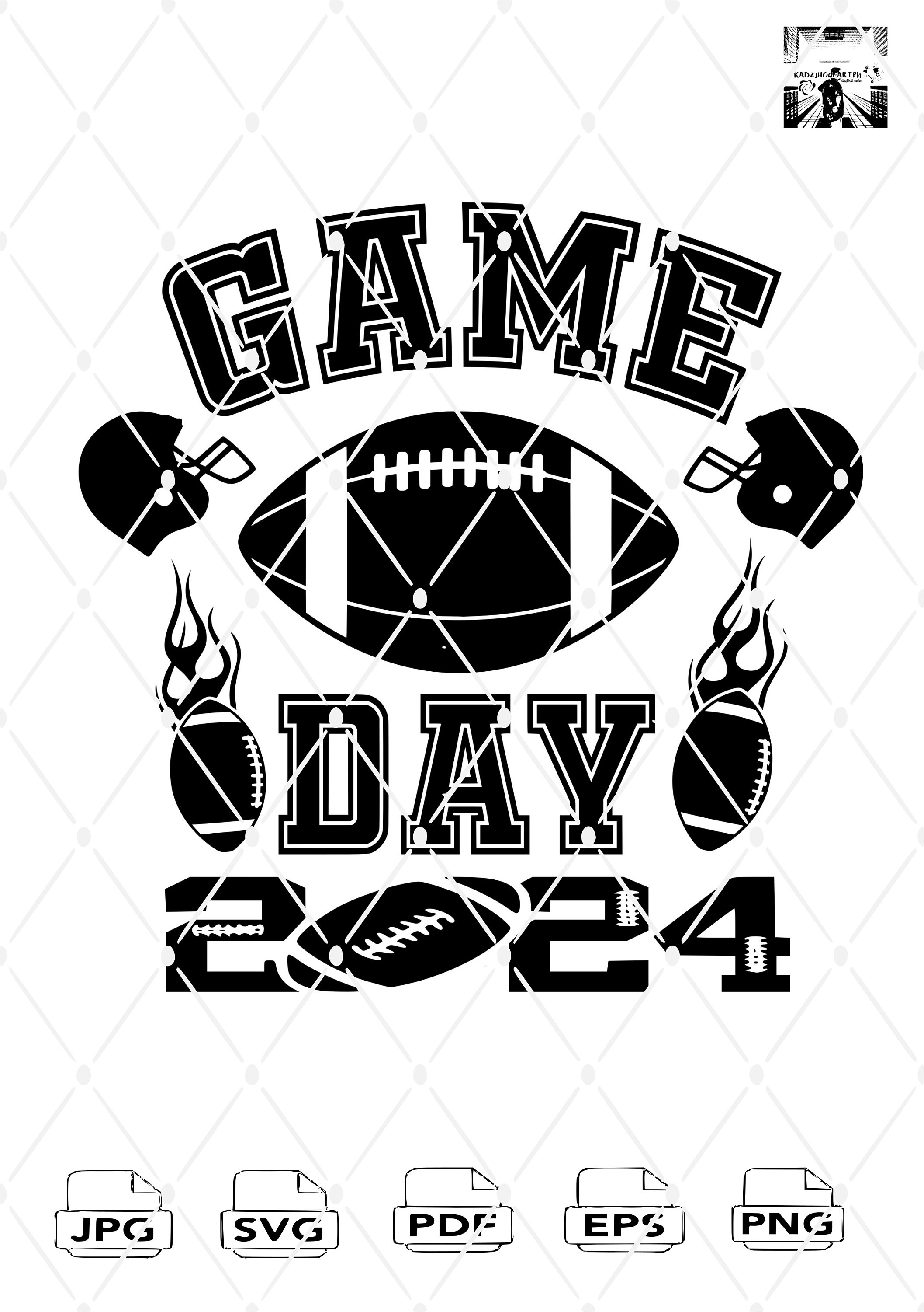 Game Day 2024 JPEG PNG PDF Game Day Svg Football Svg Game - Etsy