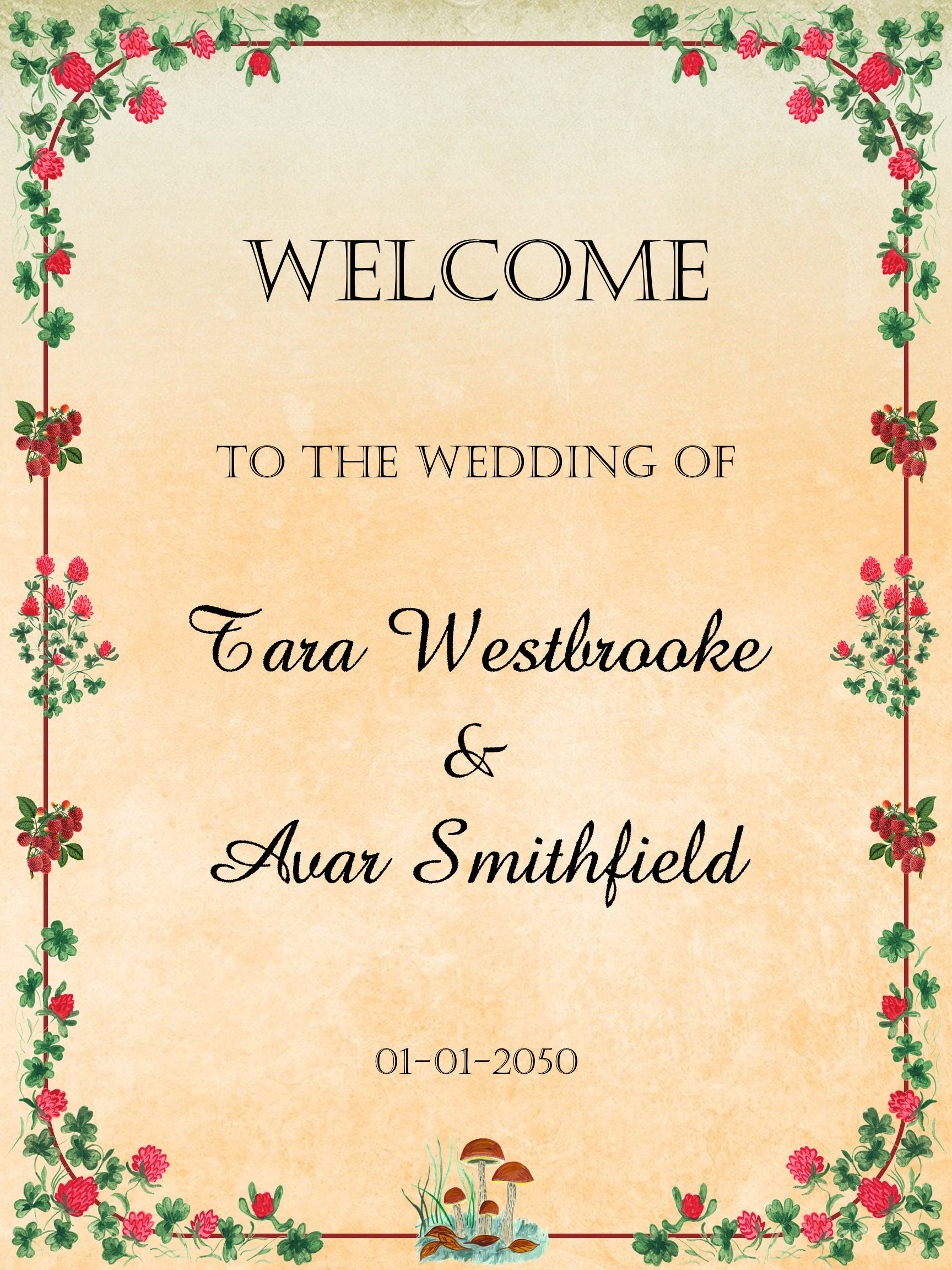 18" X 24" Wedding Welcome Sign Templates (digital Printable Download ...