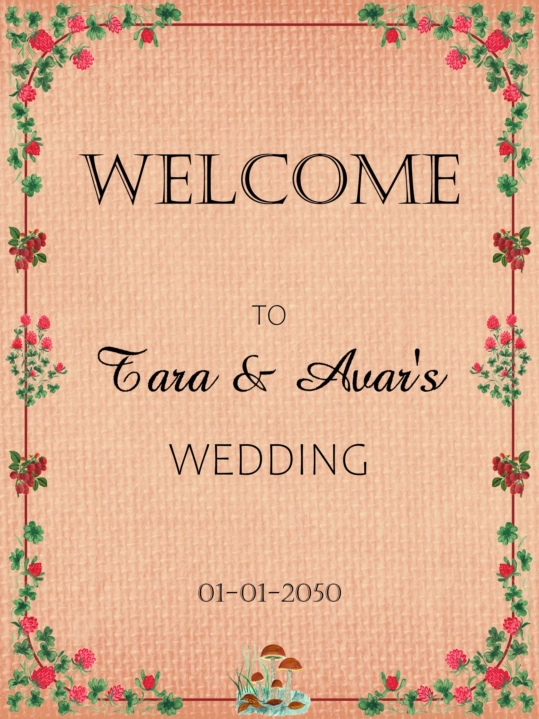 18" X 24" Wedding Welcome Sign Templates (digital Printable Download ...