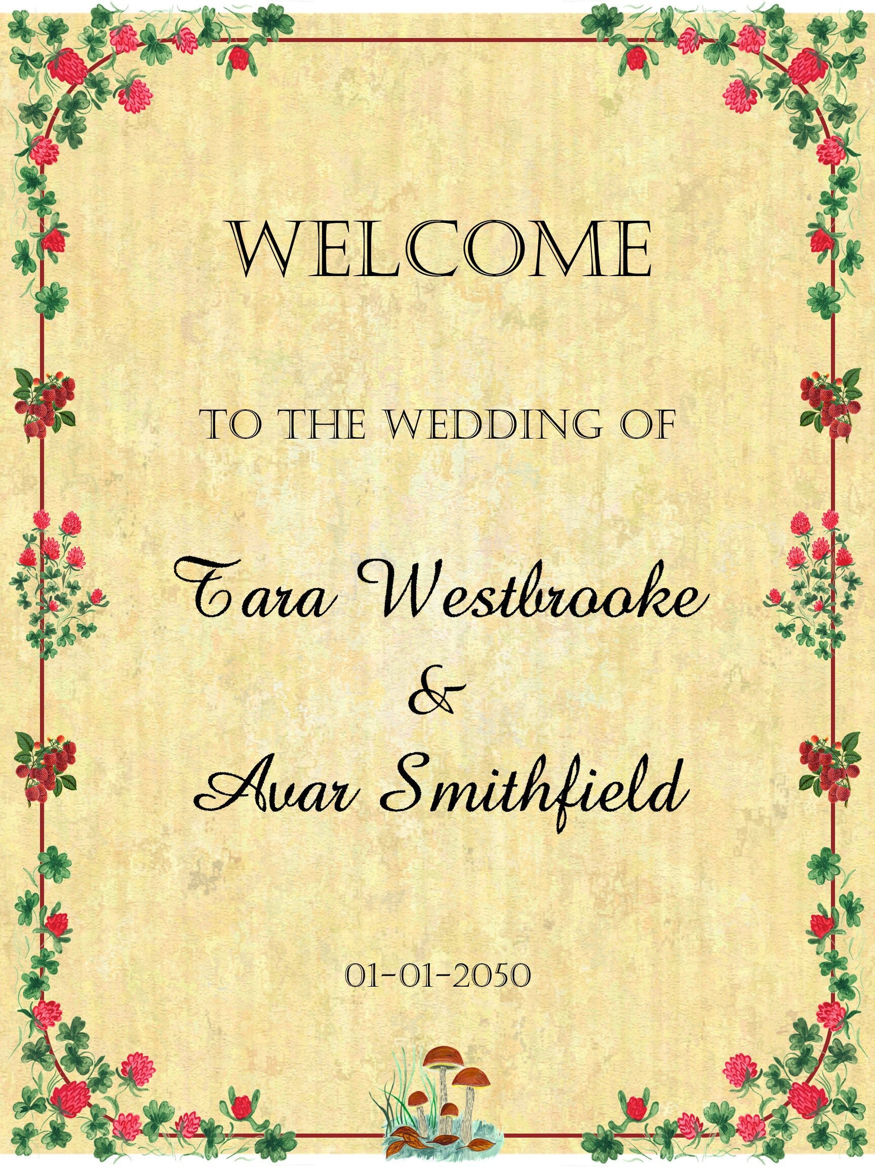 18" X 24" Wedding Welcome Sign Templates (digital Printable Download ...