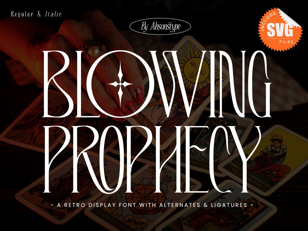 BLOWING PROPHECY - Retro Font, Display Typeface, Classic Font, Vintage ...