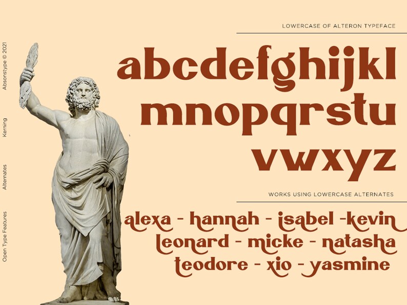 ALTERON Font Retro Serif Font, Elegant Font, Canva Font, Modern Font, Boho Font, Logo Font ...