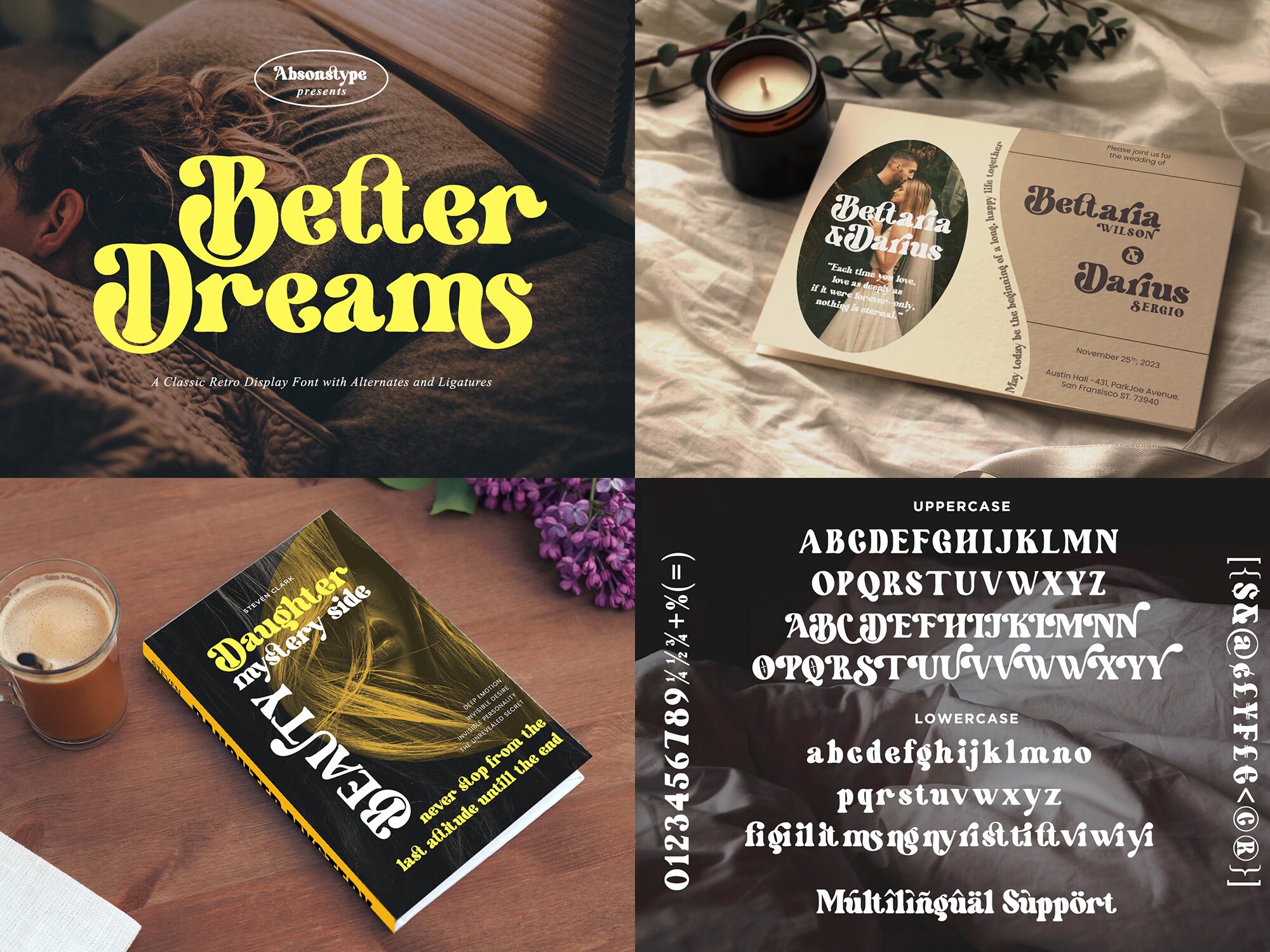 Retro Fonts Bundle Collection 2 - Retro Font, Groovy Fonts, Cricut Font ...