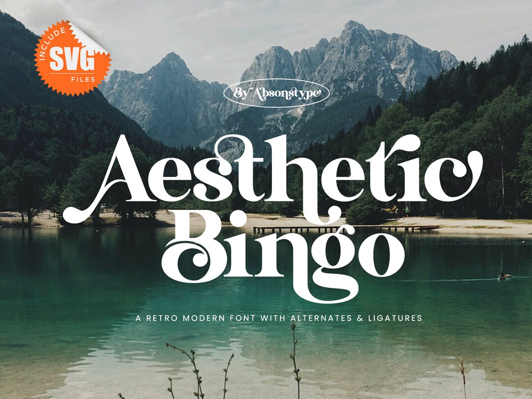 Aesthetic Bingo - Retro Font, Modern Font, Boho Font, Groovy Font ...