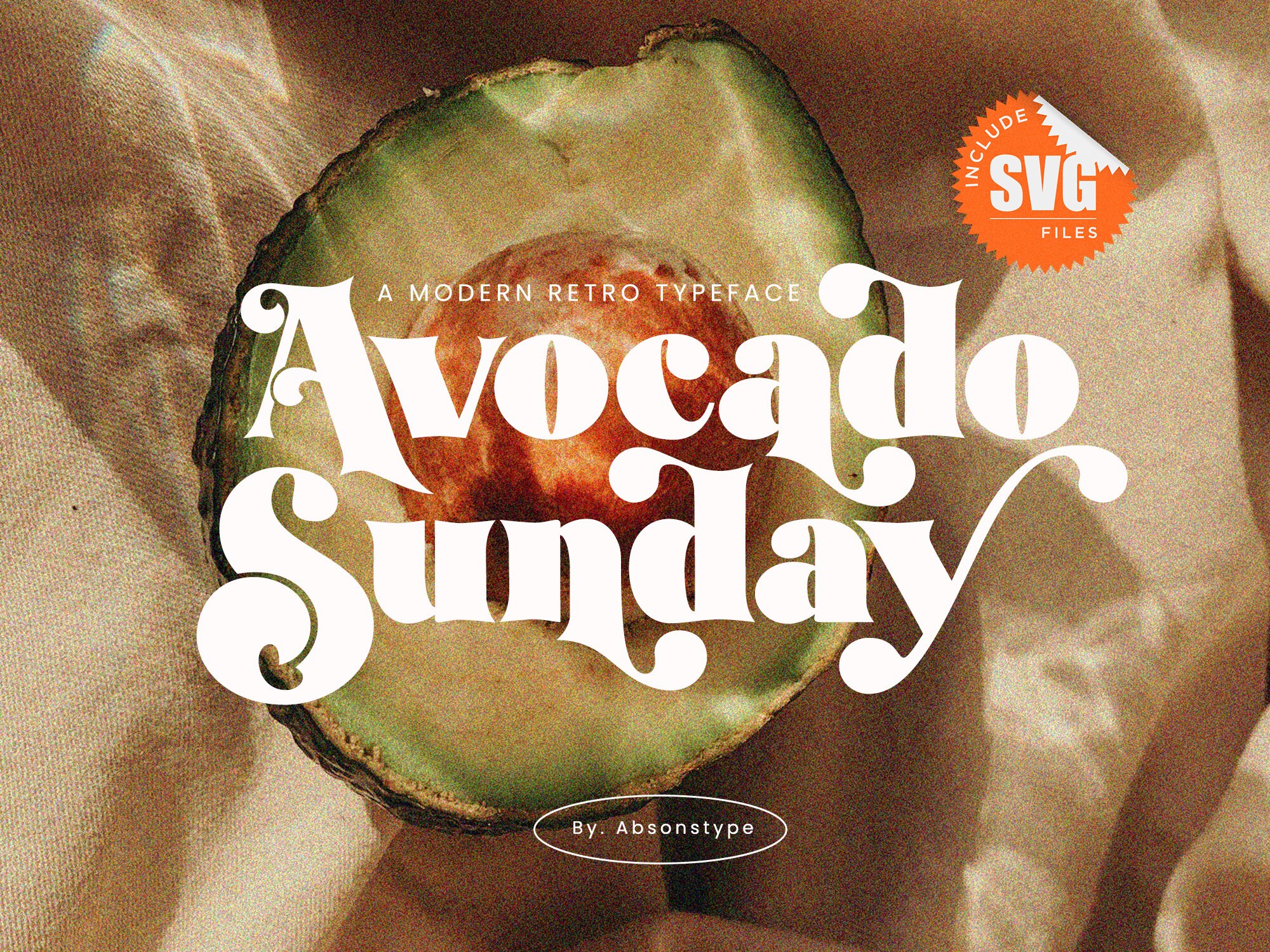 Avocado Sunday Font Retro Font Unique Font Quality Font - Etsy
