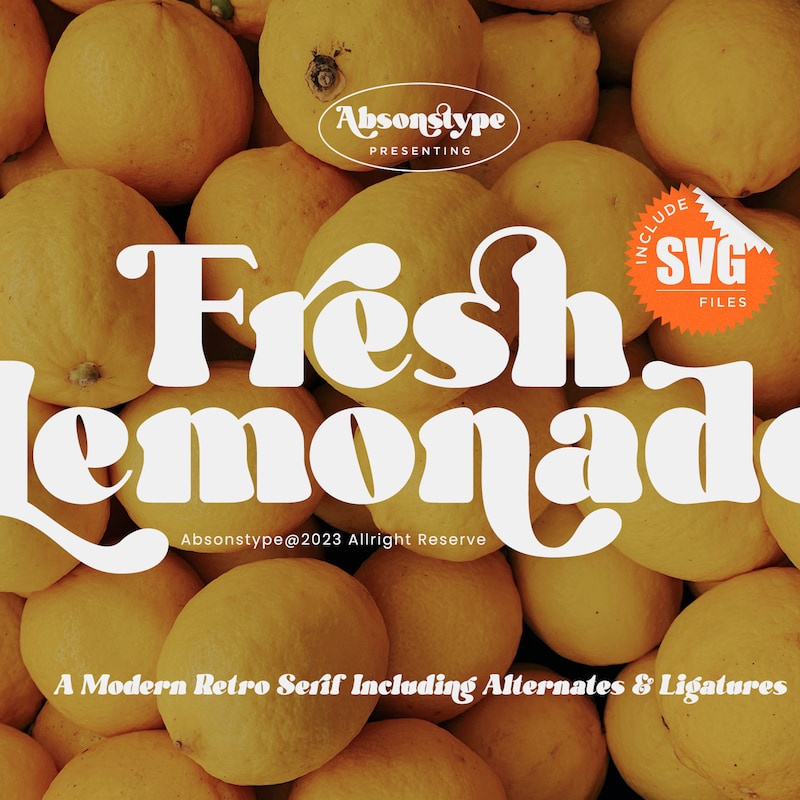Farmhouse Lemonade Font - Etsy