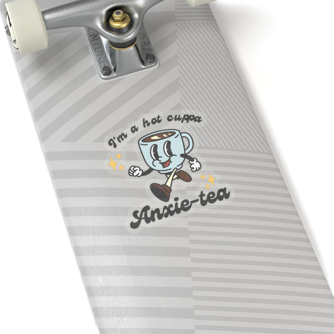 Hot Cuppa Anxie-tea Sticker Funny Anxiety Stickers Retro - Etsy