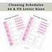 Printable Cleaning Schedule/checklist A4 and US Letter Sizes PDF ...