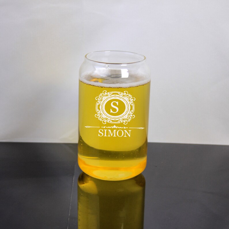 Personalized Beer Glasses Custom Name or Initial Monogram Pint Glass ...