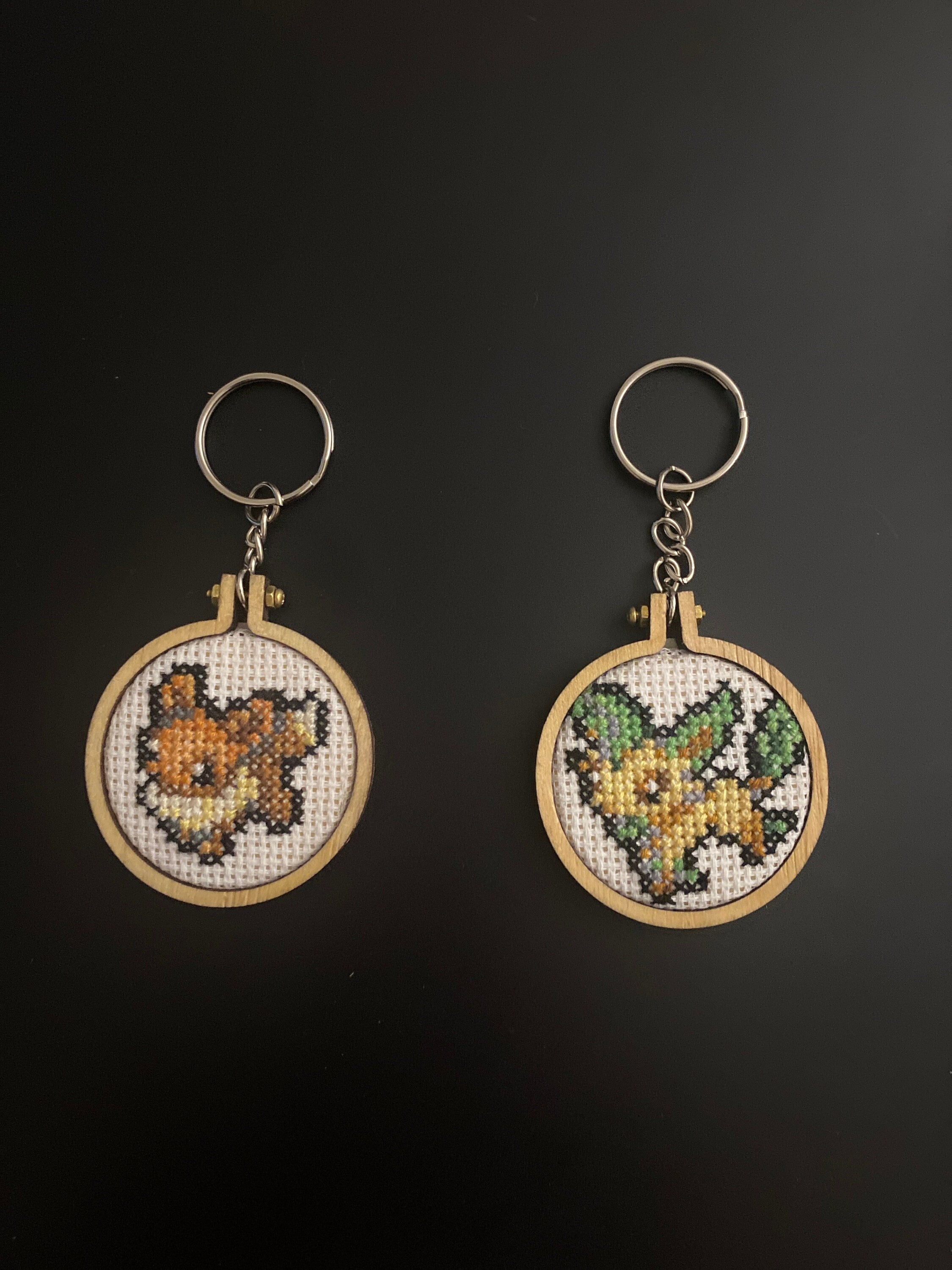 Eeveelution Cross Stitch Keychains - Etsy