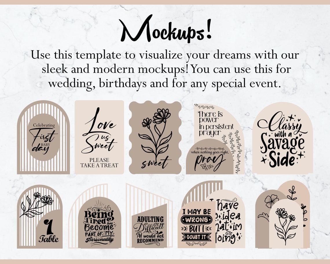 Arch Sign SVG Template, Wedding Template, Laser Cut File, Vector ...