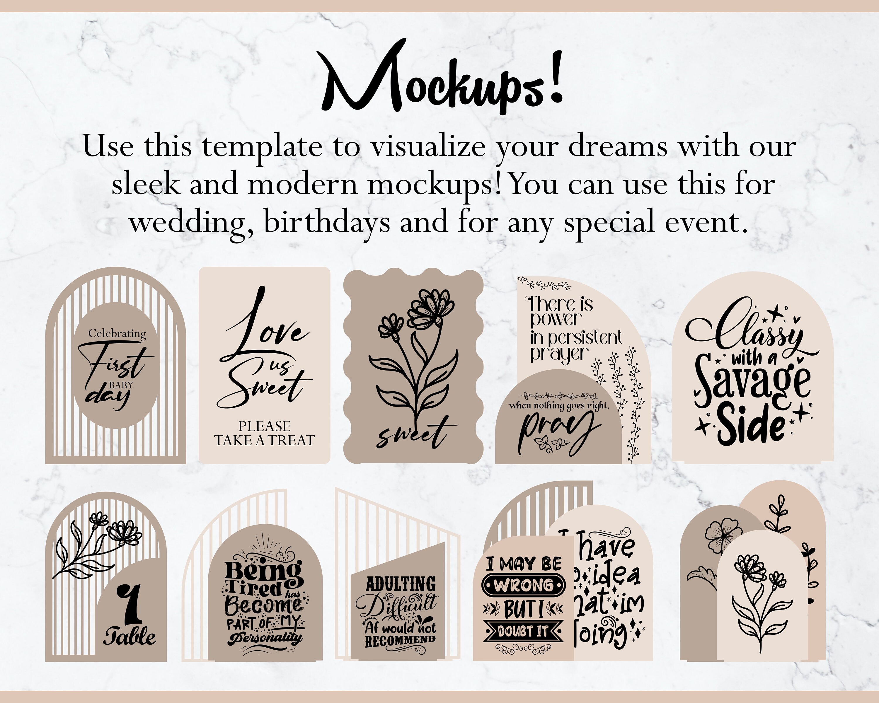 Arch Sign SVG Template, Wedding Template, Laser Cut File, Vector ...