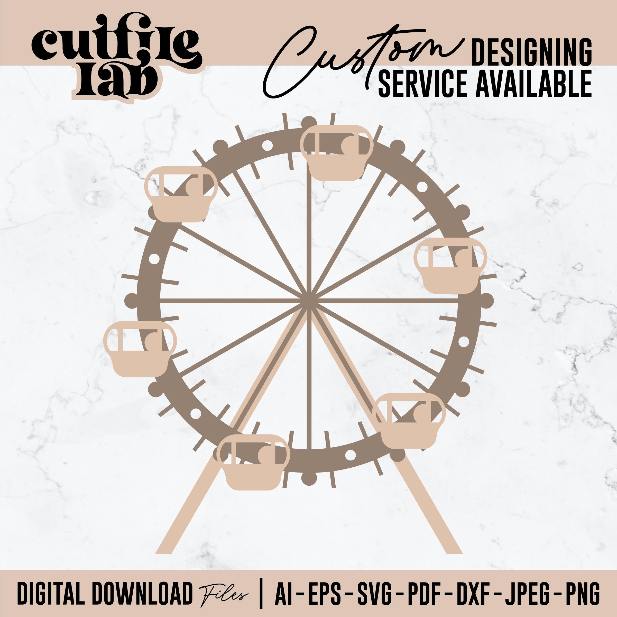 Ferris Wheel Svg, Ferris Wheel Clipart, Ferris Wheel, Theme Park ...