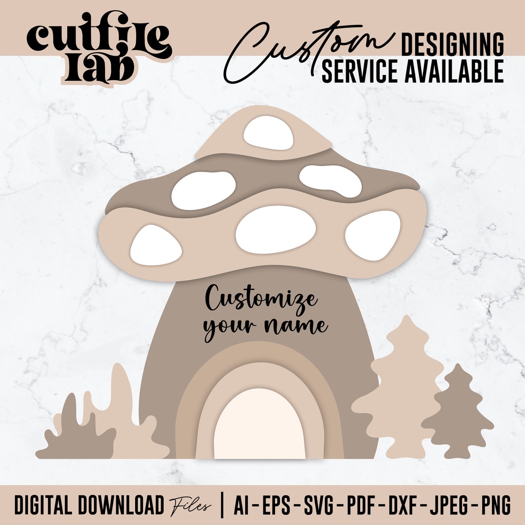 Mushroom Arch Svg, Cartoon Backdrop Arch Svg, Laser Cut File, Vector ...