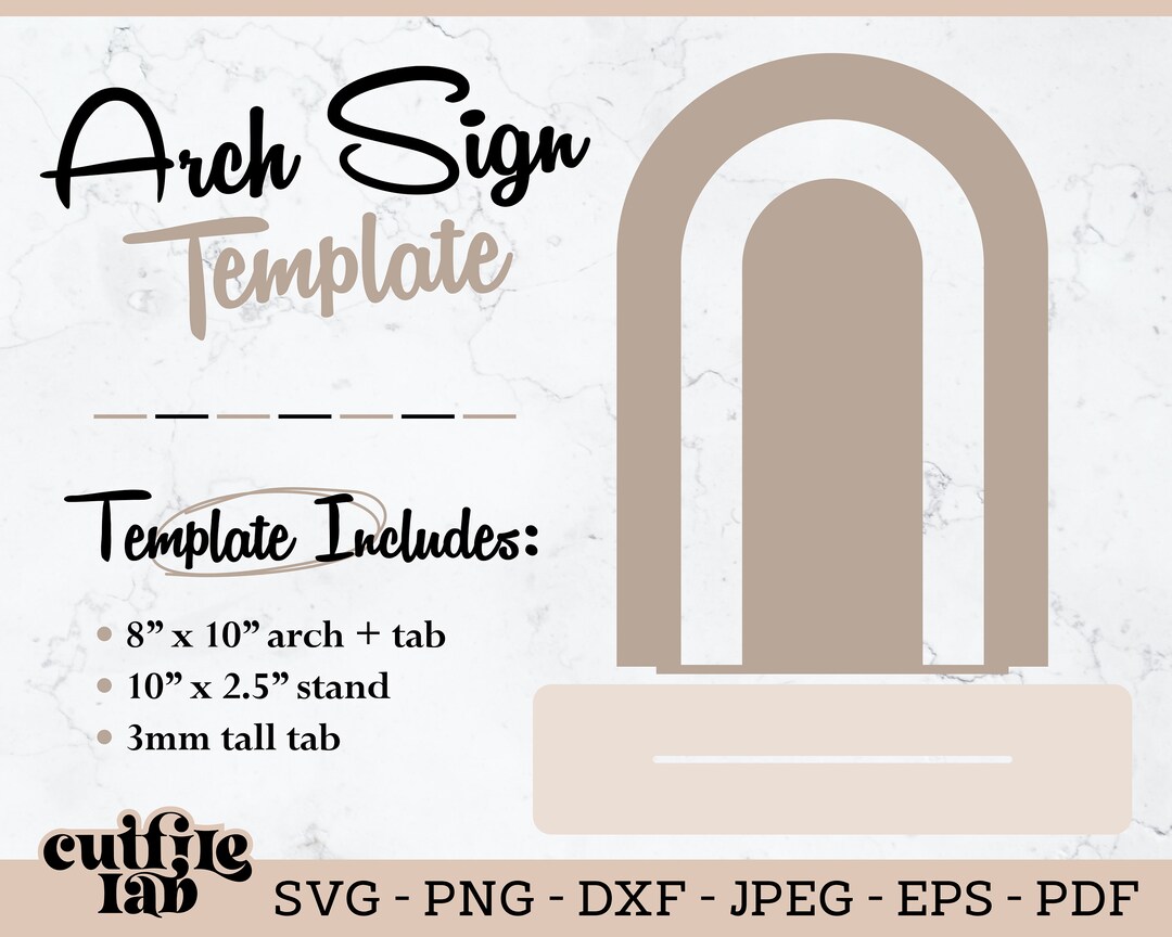Glowforge SVG Template, Wedding Arch Svg, Laser Cut File, Vector ...