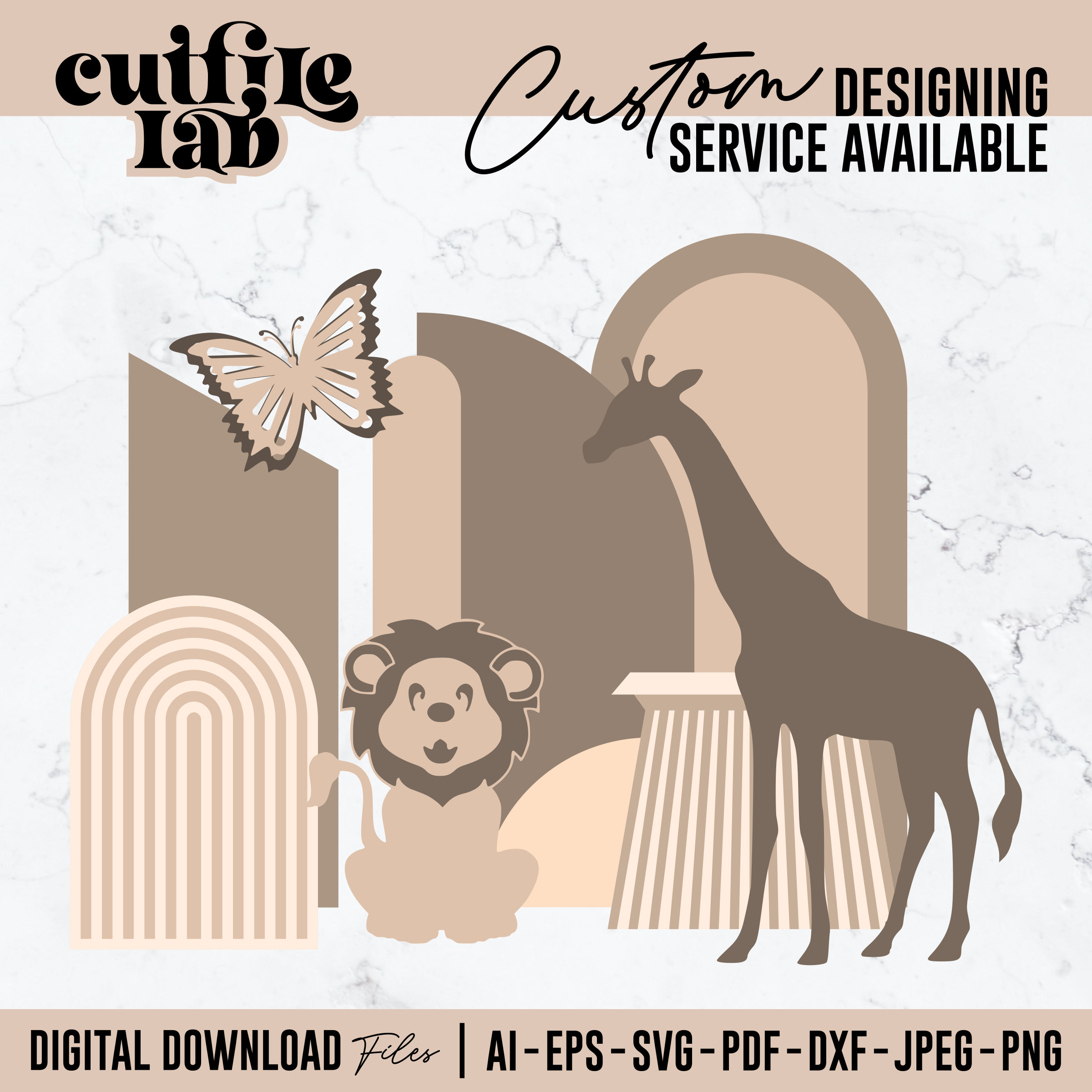 Birthday Decor Svg, Animal Backdrop Svg, Birthday Backdrop Svg, Event ...