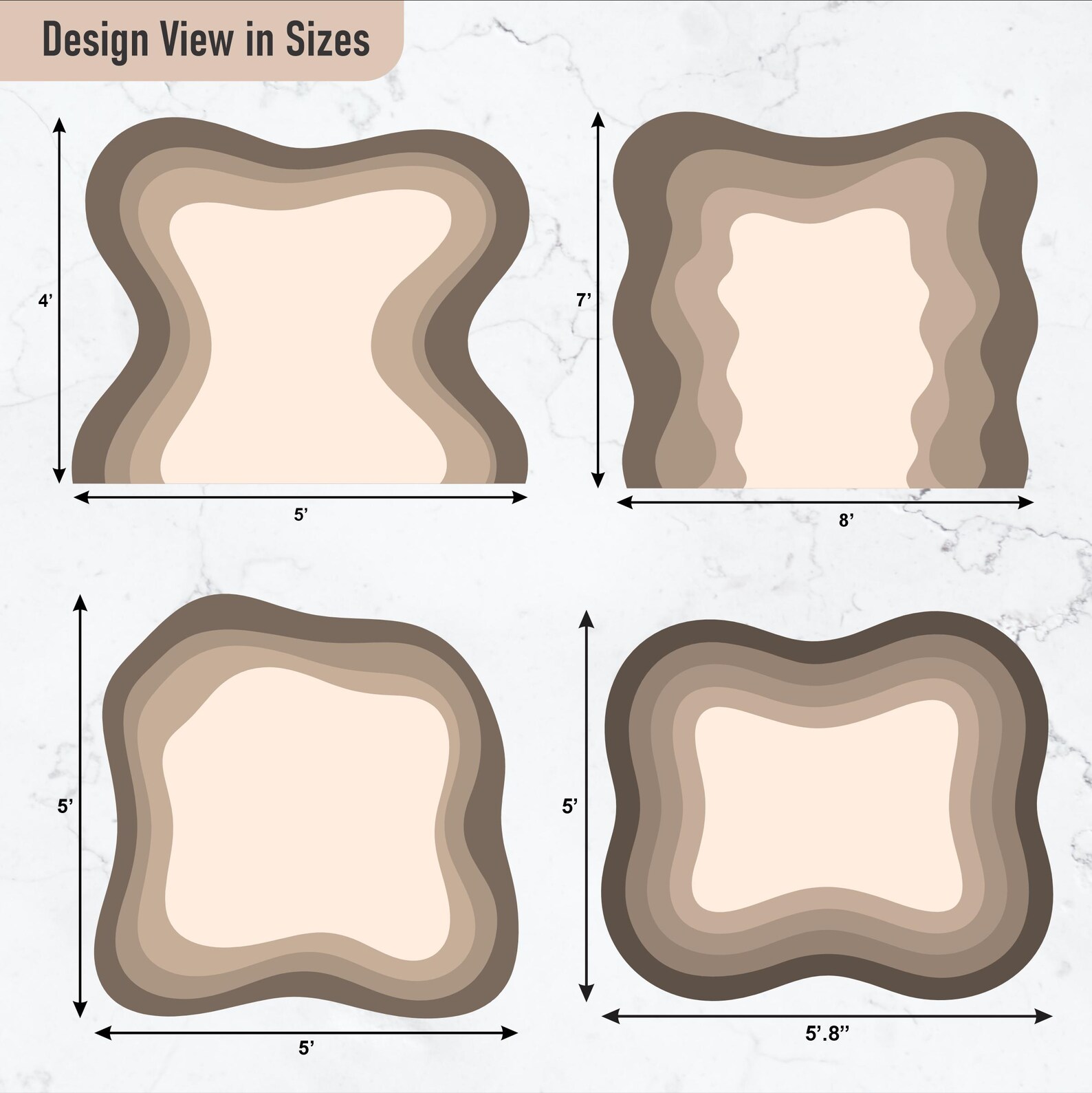Scalloped Edge Wave Frame SVG Bundle, Wedding Card Salon Sign (digital ...