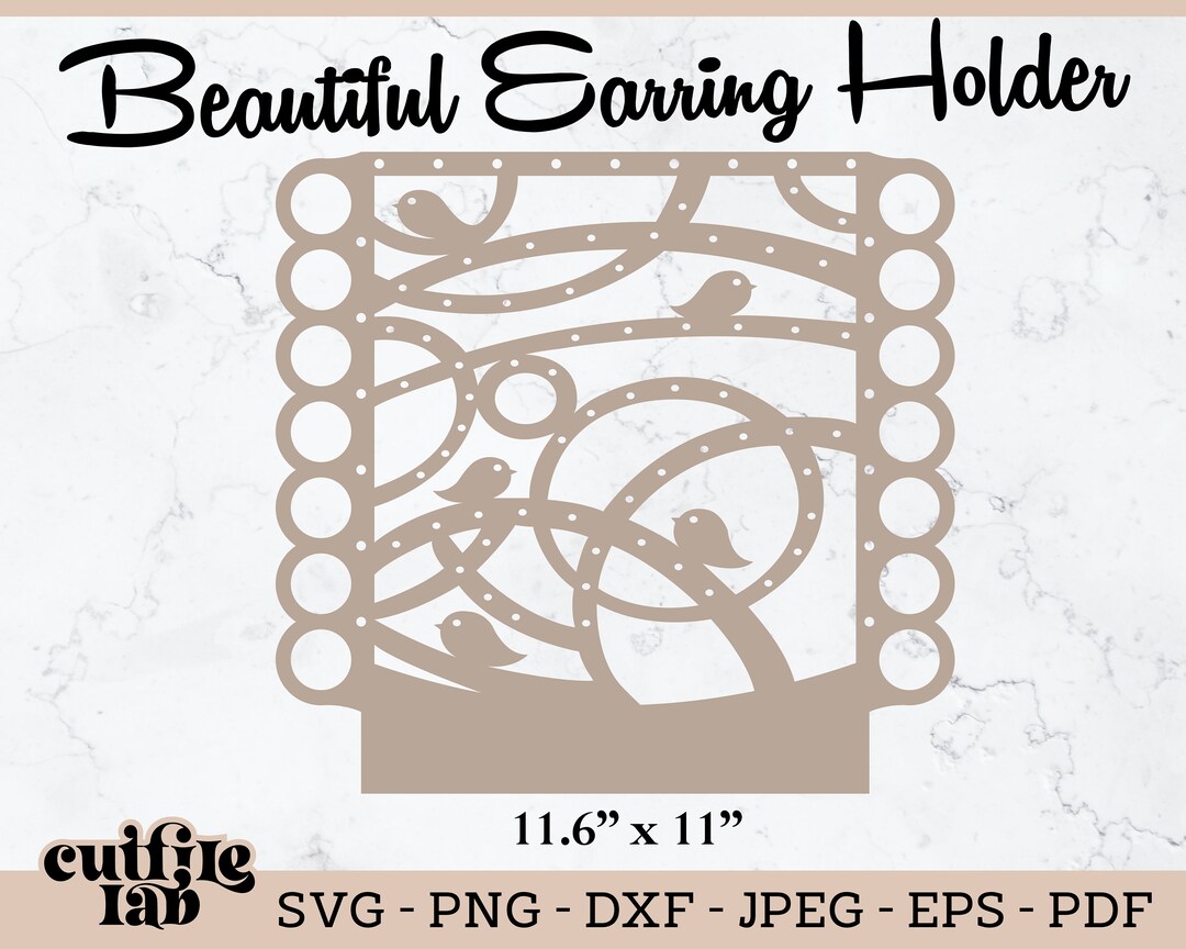 Earring Stand Svg, Earring Holder Svg, Earring Stand, Earring Display ...